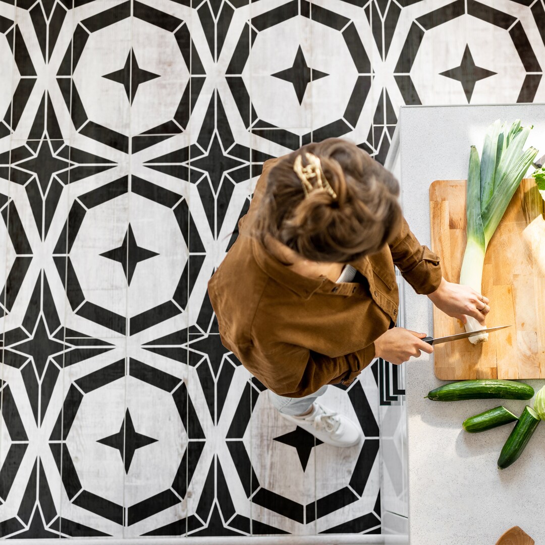 BLINK- Large Geometric Pattern Floor Stencil- Concrete Patio Floor ...