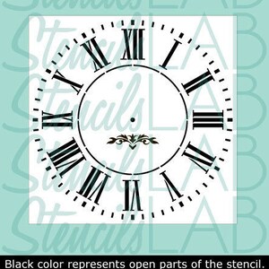 Clock Stencil- Roman Numerals Clock Stencil- Large Reusable Stencil ...