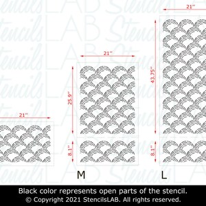 SHELLY- Scallop Wall Stencil- Large Wall Decor Stencils- Reusable Wall ...