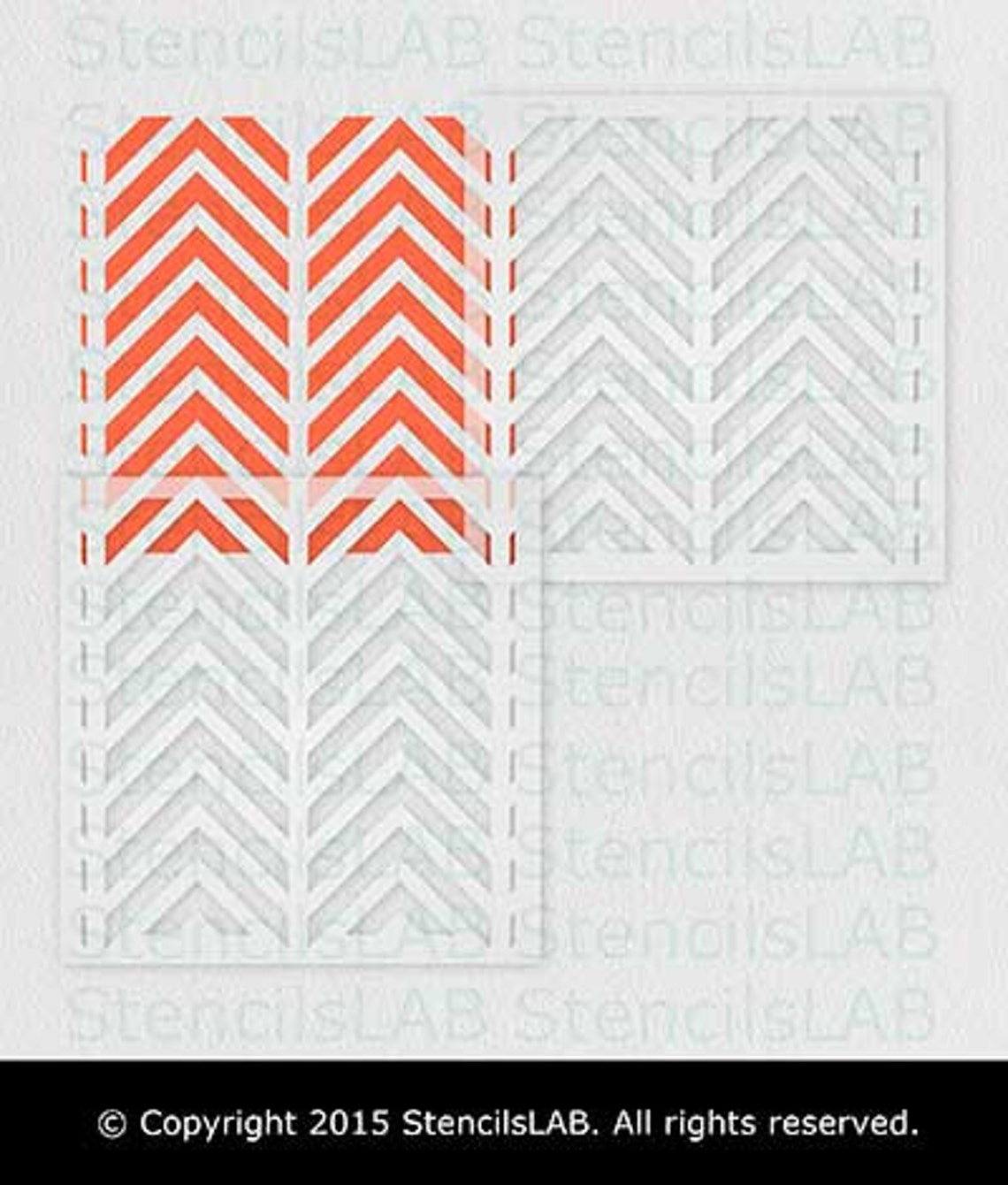 Chevron Wall Stencil Allover Geometric Wall Stencil Modern - Etsy