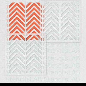 Chevron Wall Stencil Allover Geometric Wall Stencil Modern Geometric ...