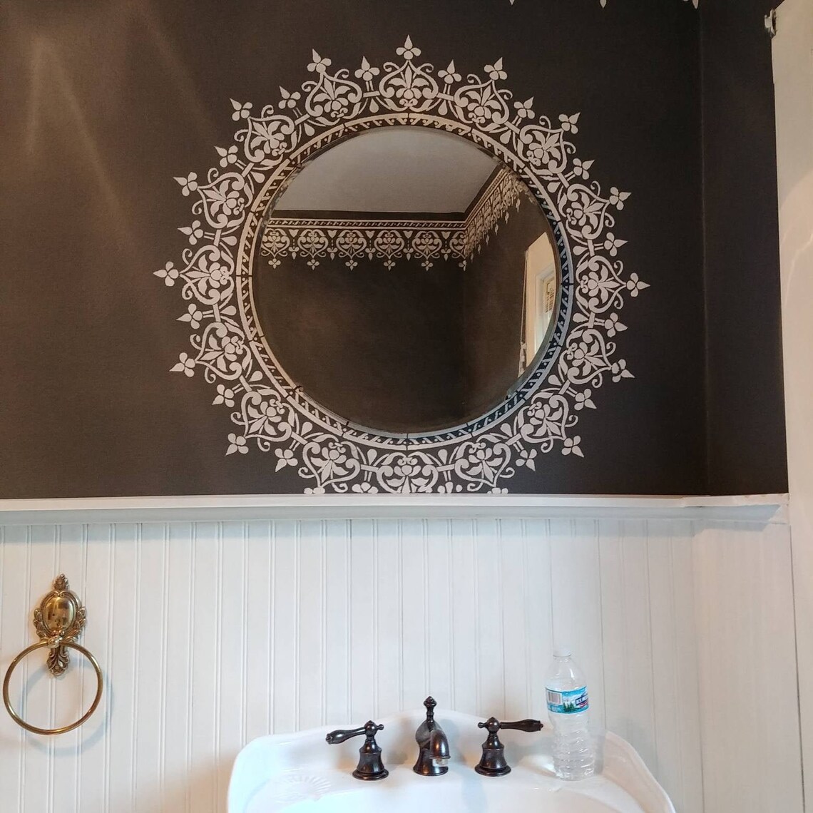 RENZO Médaillon de pochoir mural Pochoir design unique - Etsy France