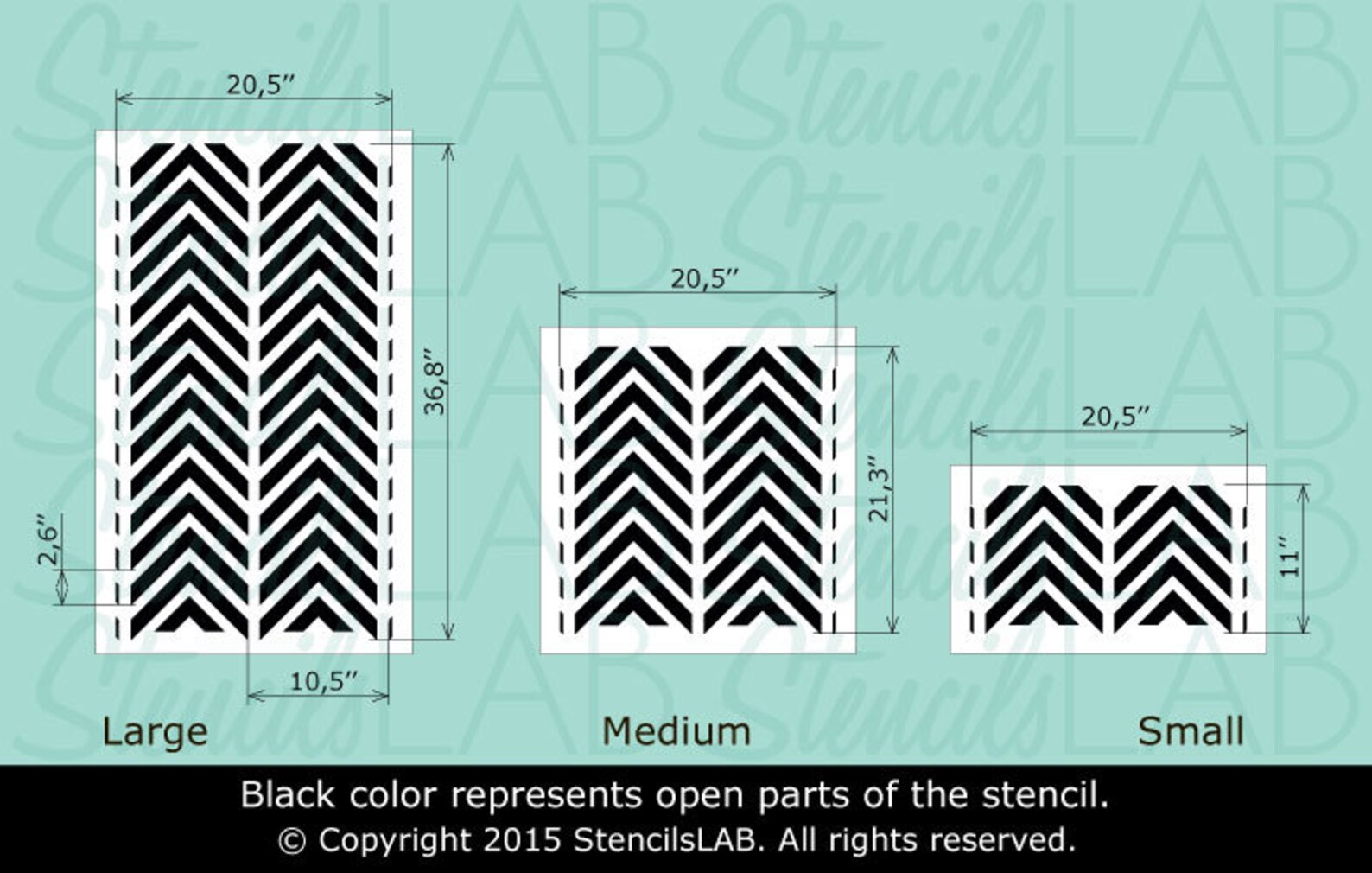 Chevron Wall Stencil Allover Geometric Wall Stencil Modern - Etsy