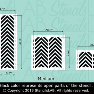 Chevron Wall Stencil Allover Geometric Wall Stencil Modern Geometric ...