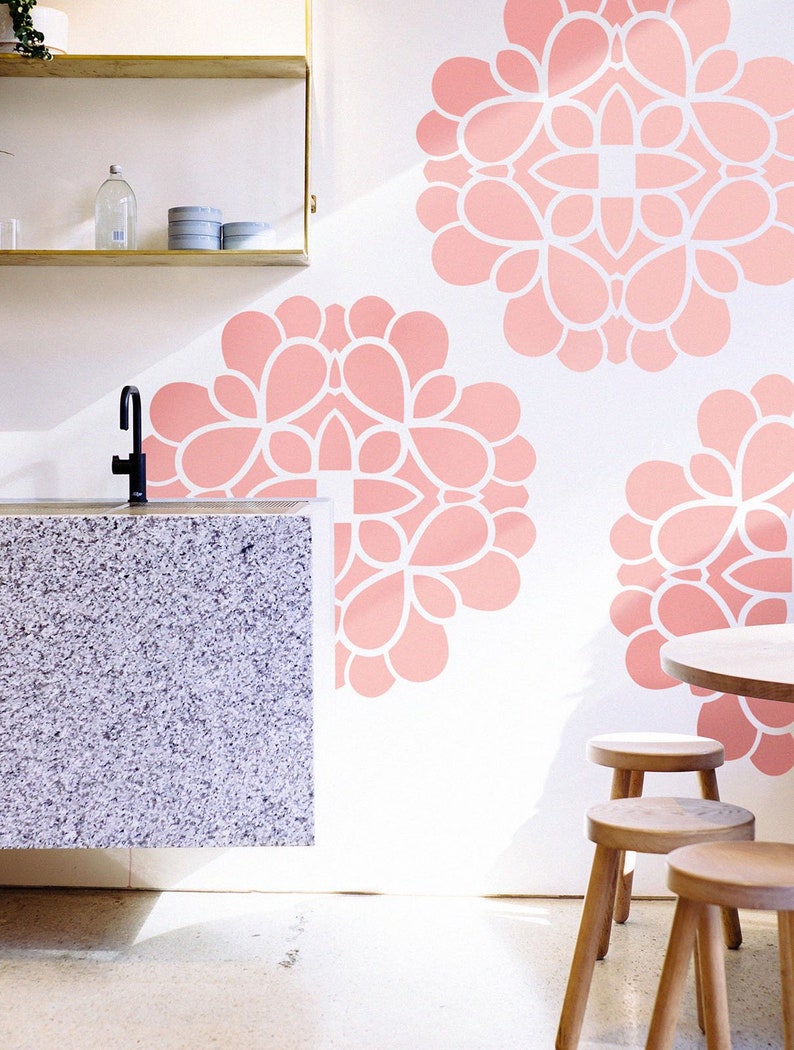 Flower Wall Stencils For Painting Wall Stencils Large for | Etsy