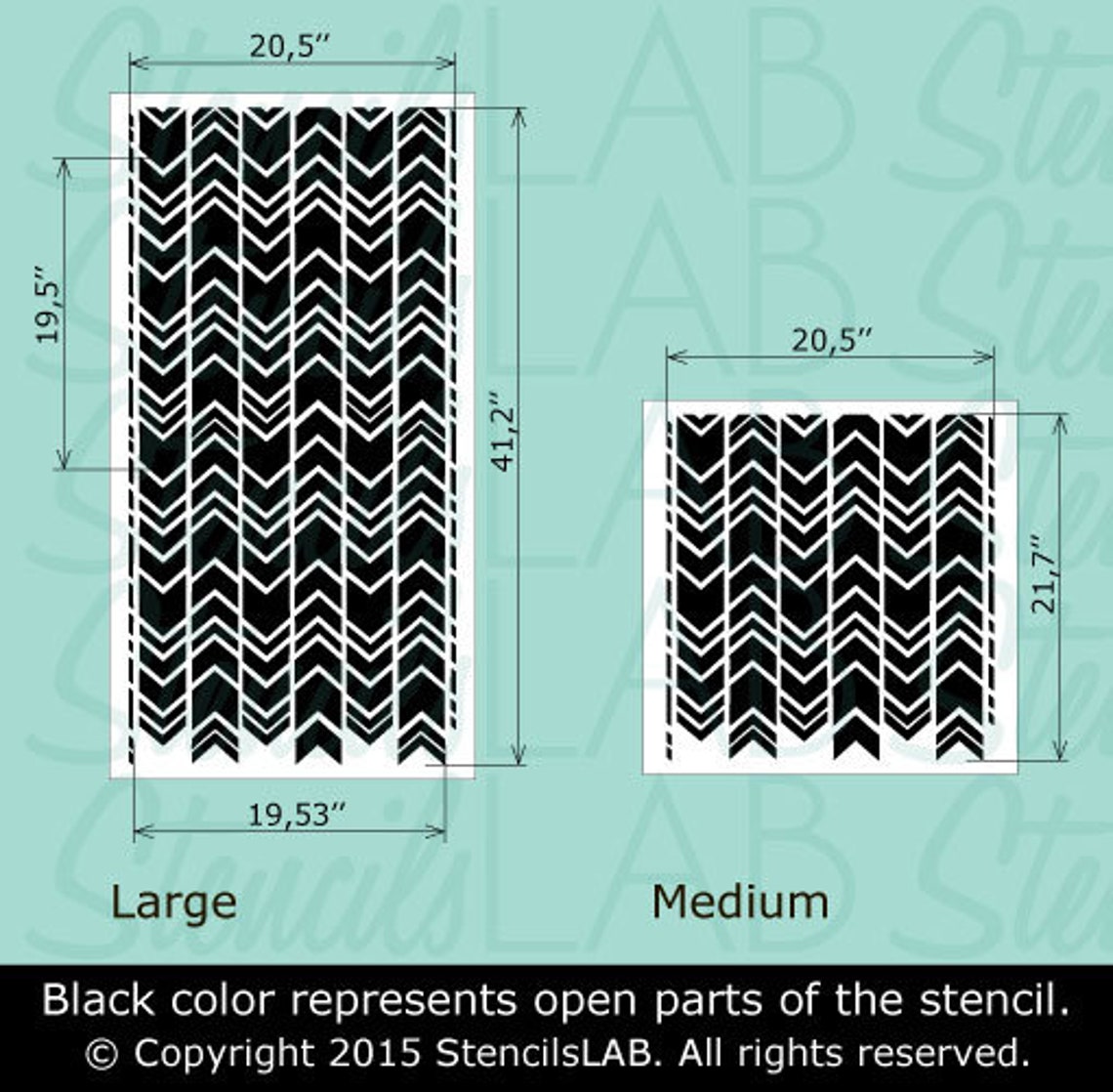 Modern Wall Stencils Large Geometric Wall Stencils for - Etsy