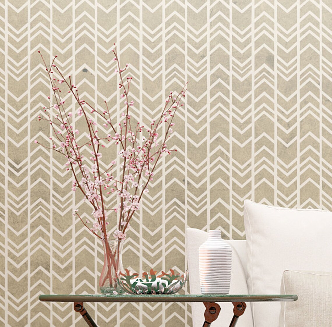 Modern Wall Stencils Large Geometric Wall Stencils for - Etsy