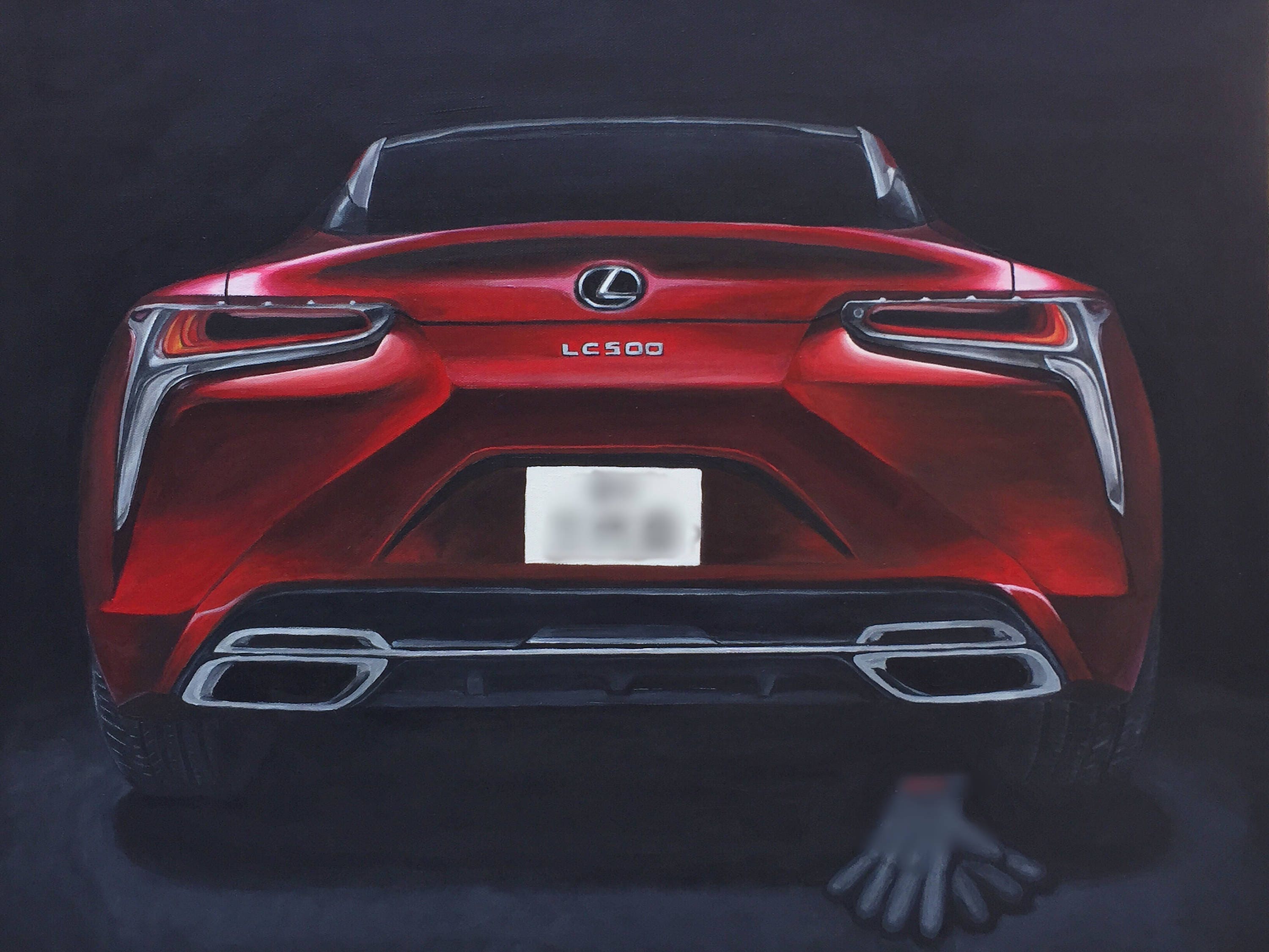 SOLD Acrylic Painting Lexus LC500 | Etsy