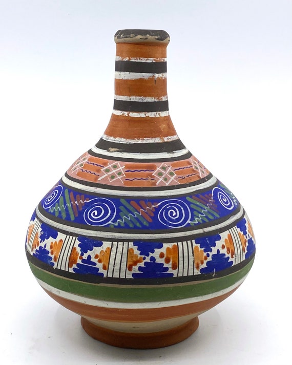 Antique Mexican Pottery Opaque Azteca Decor Tlaquepaque - Etsy