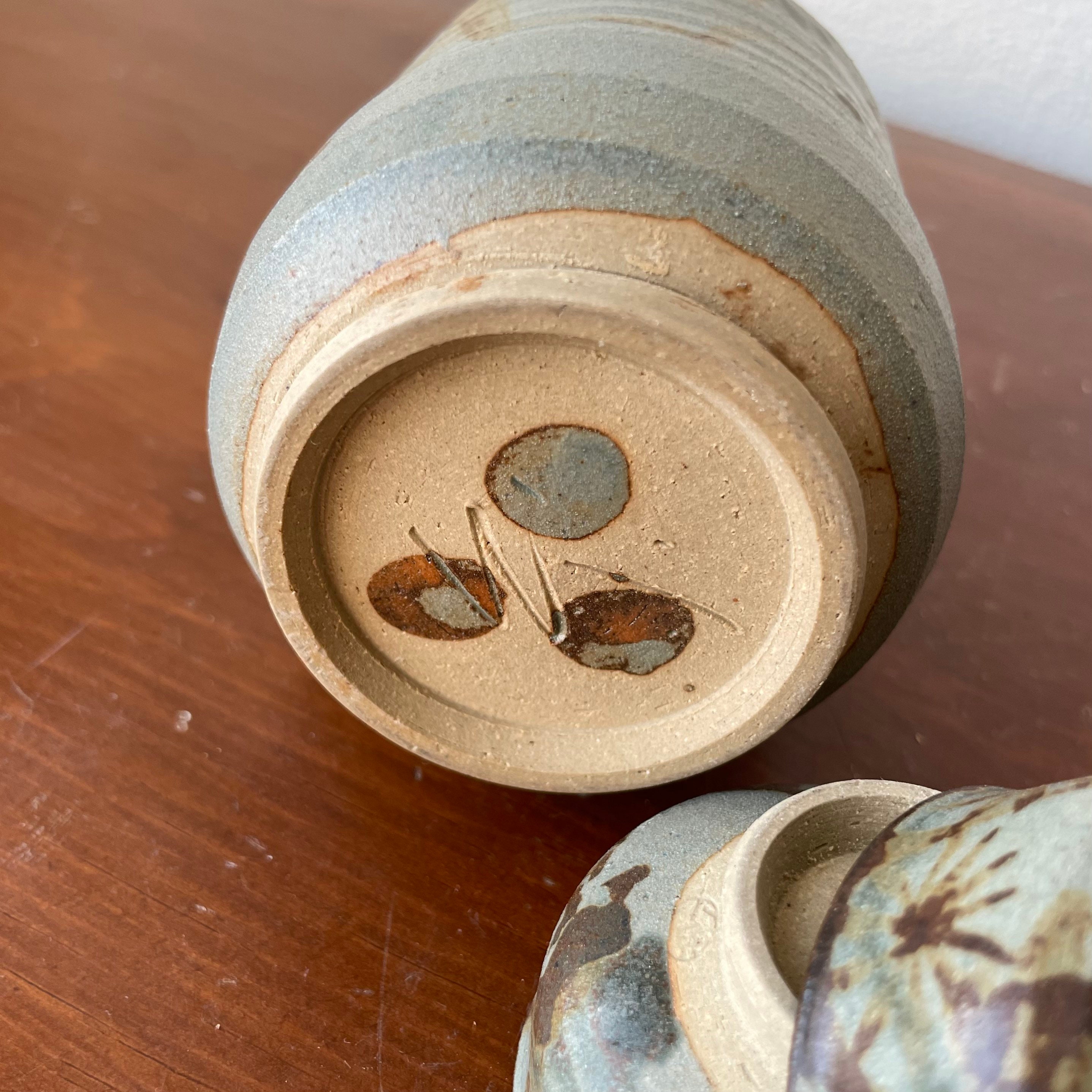 Vintage Japanese Sake Set Studio Pottery Tokuri Guinomi - Etsy