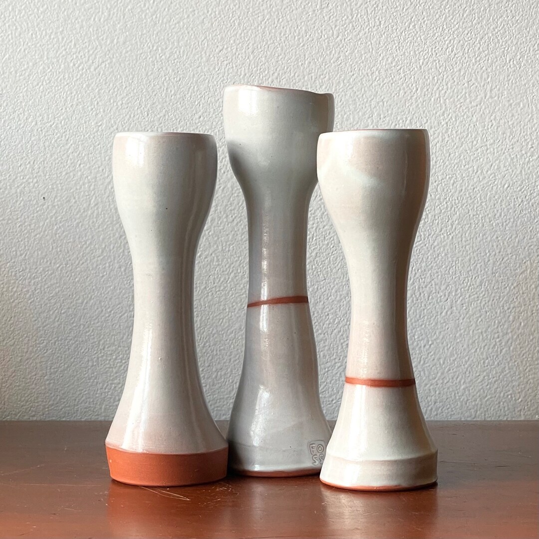 Timothy Foss Studio Pottery Vases Set of 3 | Seattle Ceramic Signed PNW ...