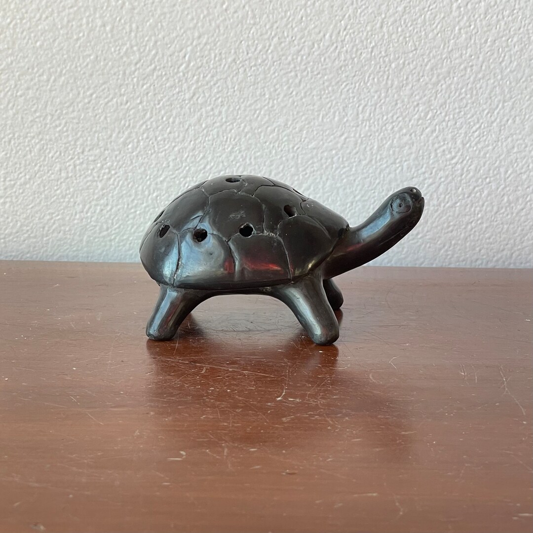Oaxacan Pottery Barro Negro Turtle Black Burnished Folk Art - Etsy