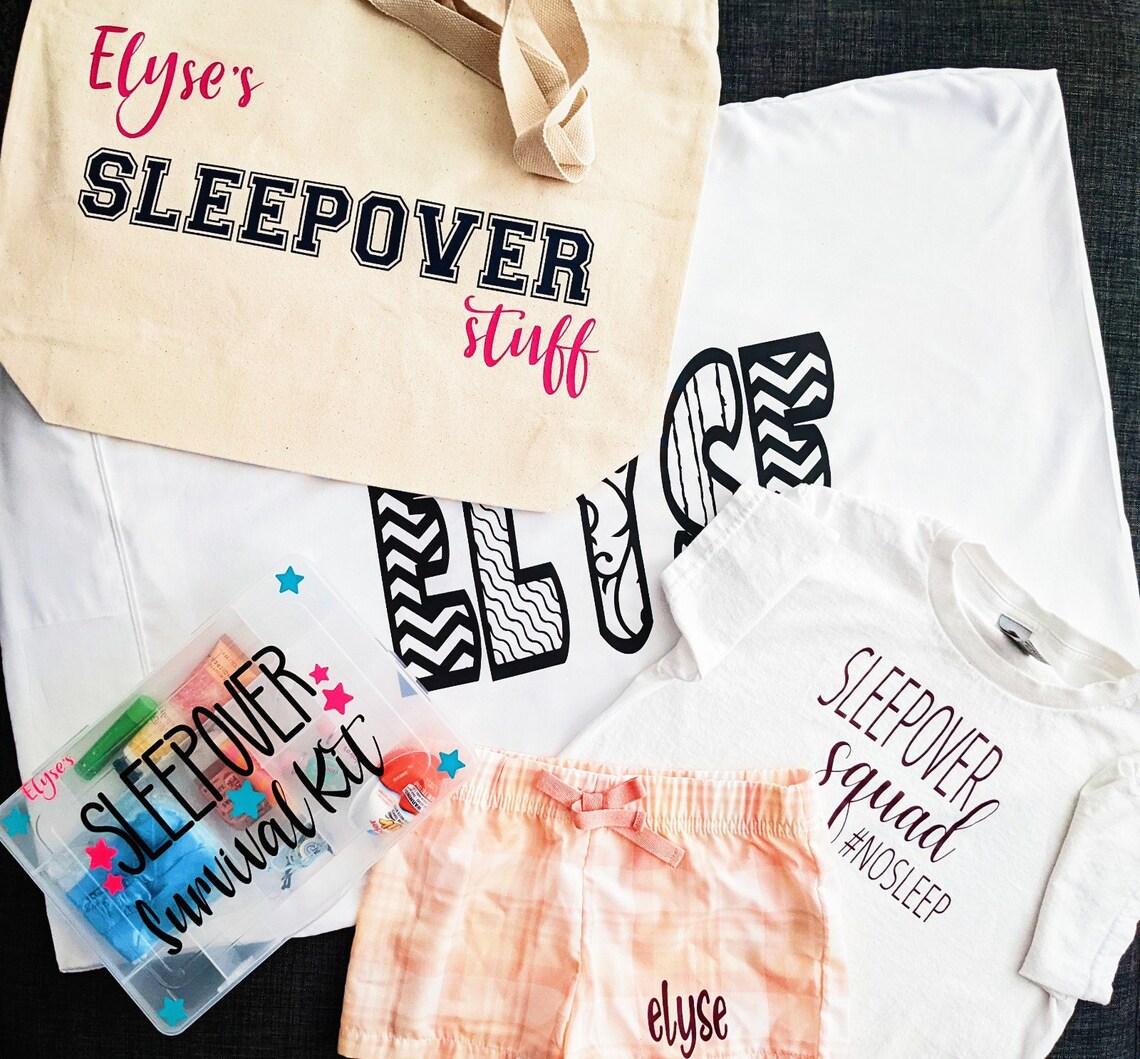 Personalized Sleepover Survival Kit Container: Slumber Party Favor - Etsy