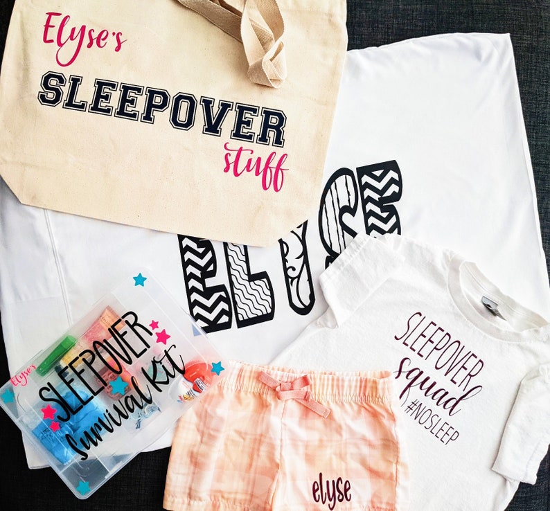 Personalized Sleepover Survival Kit Container: Slumber Party Favor - Etsy