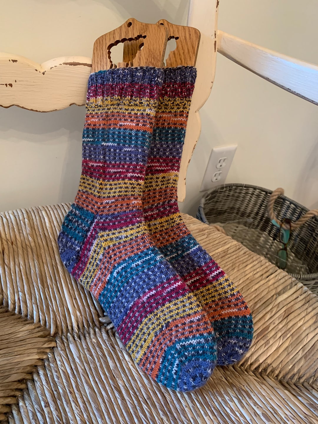 Hand Knit Socks.- Wool/nylon - W/medium - TS20 - Etsy