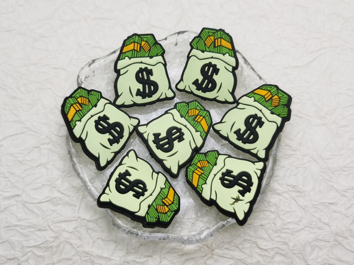 Silicone Bead American Dollar Sign US Money Bag USD Symbol Focal Bead ...