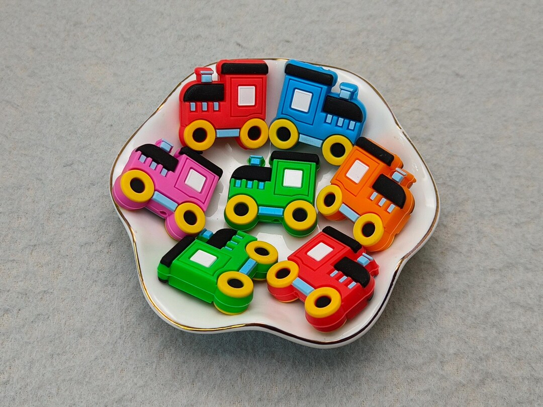 Silicone Bead Train Railway Engine Locomotive Focal Bead DIY Charm Pen ...