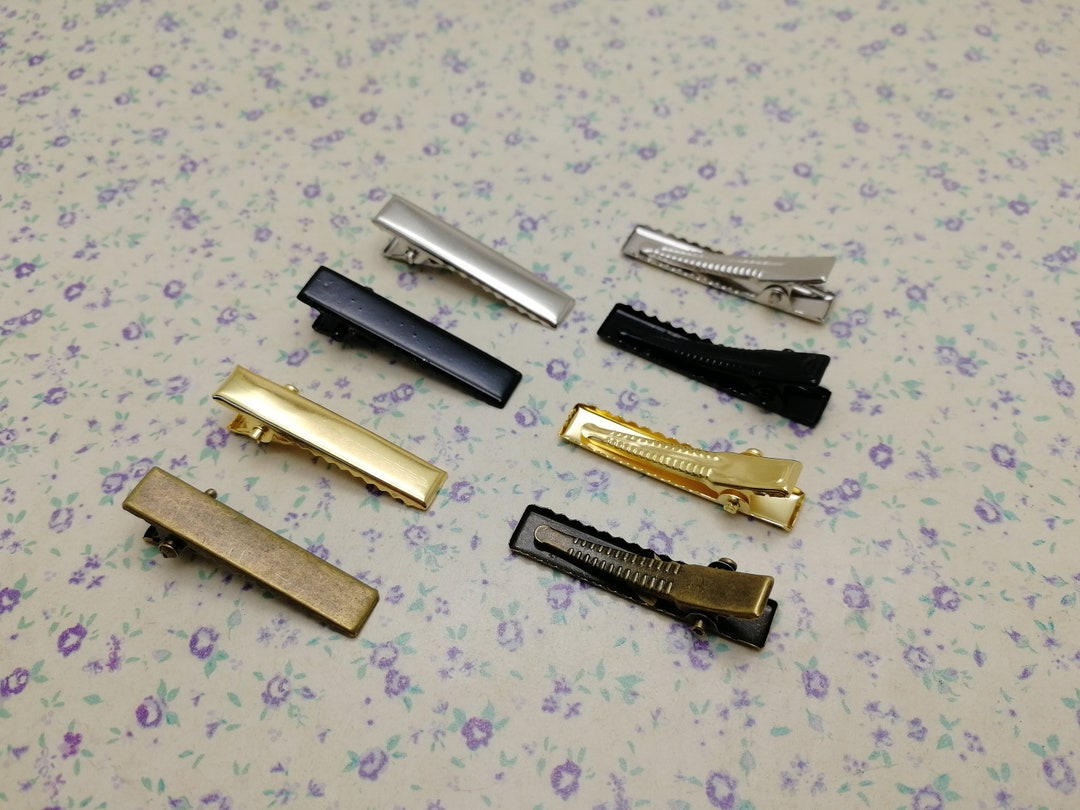 32 Mm Metal Flat Alligator Hair Clip Blank , Head Clip Headband ...