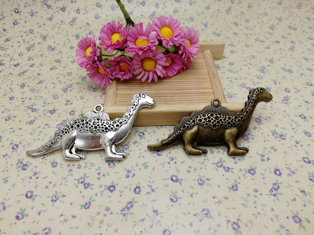 6/20 Pieces Metal Dinosaur Brontosaurus Brachiosaurus Pendant Necklace ...