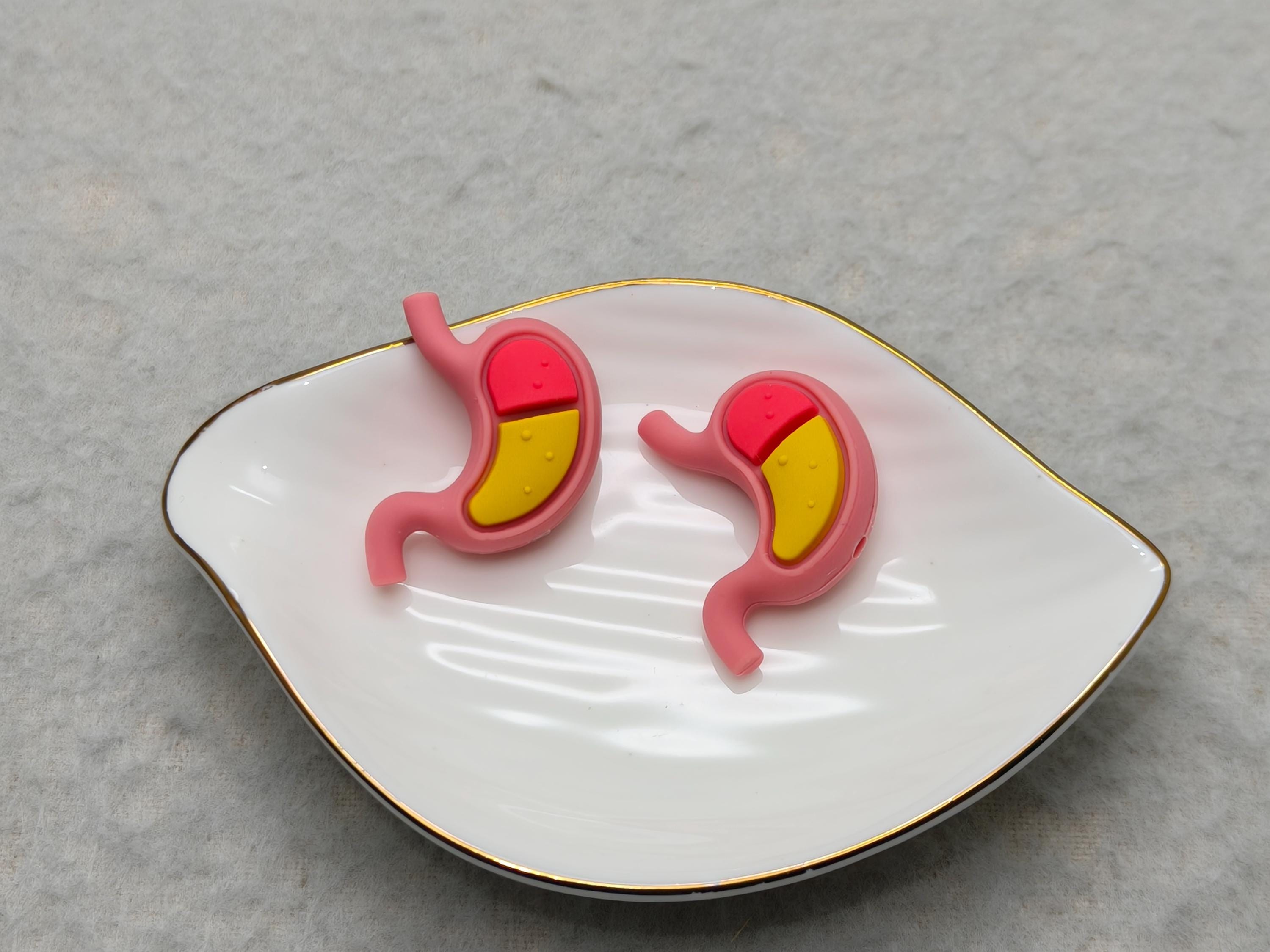 Silicone Bead 3D Internal Organs Stomach Focal Bead DIY Charm Pen ...