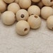 Natural Wood Bead 22 MM Width Round Ball Bead , 20/100 Pcs Unfinished ...