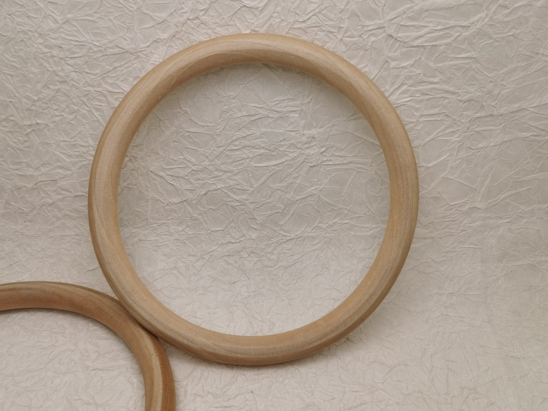 2/10 Pieces 14CM Width Natural Wood Round Ring Circle Hoop Charm ...