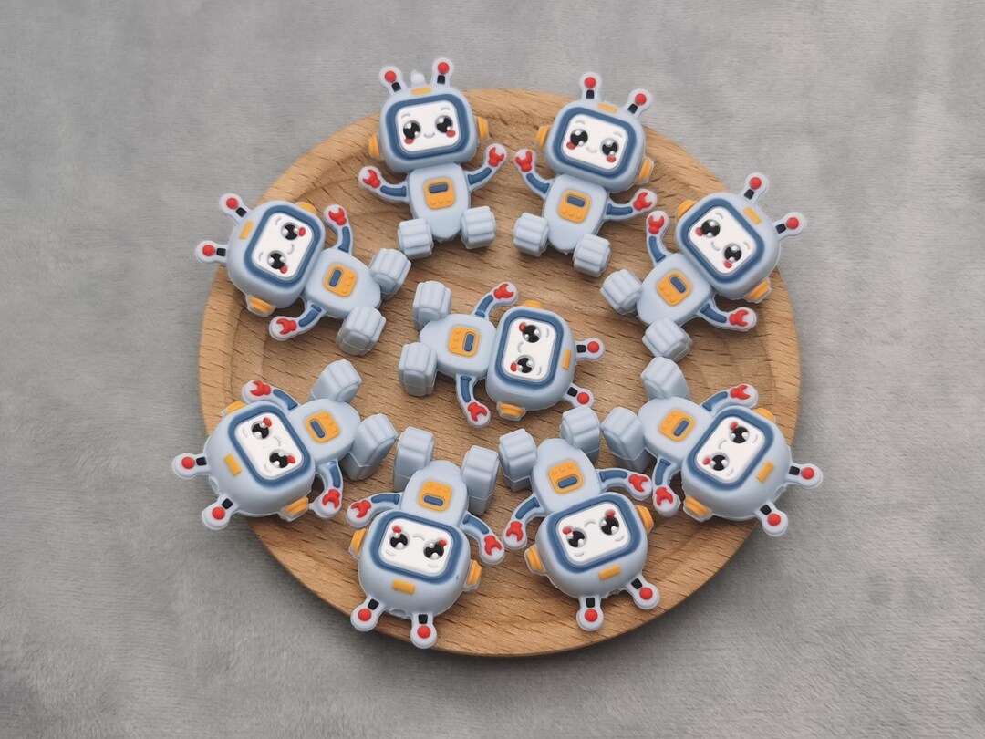 Silicone Bead 3D Robot Focal Bead DIY Charm Pen Finding BS1107 - Etsy