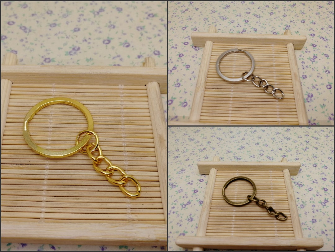 10/50 Pieces 1 Inch Split Ring Key Chain , Keyring Keychain Key Clasp ...