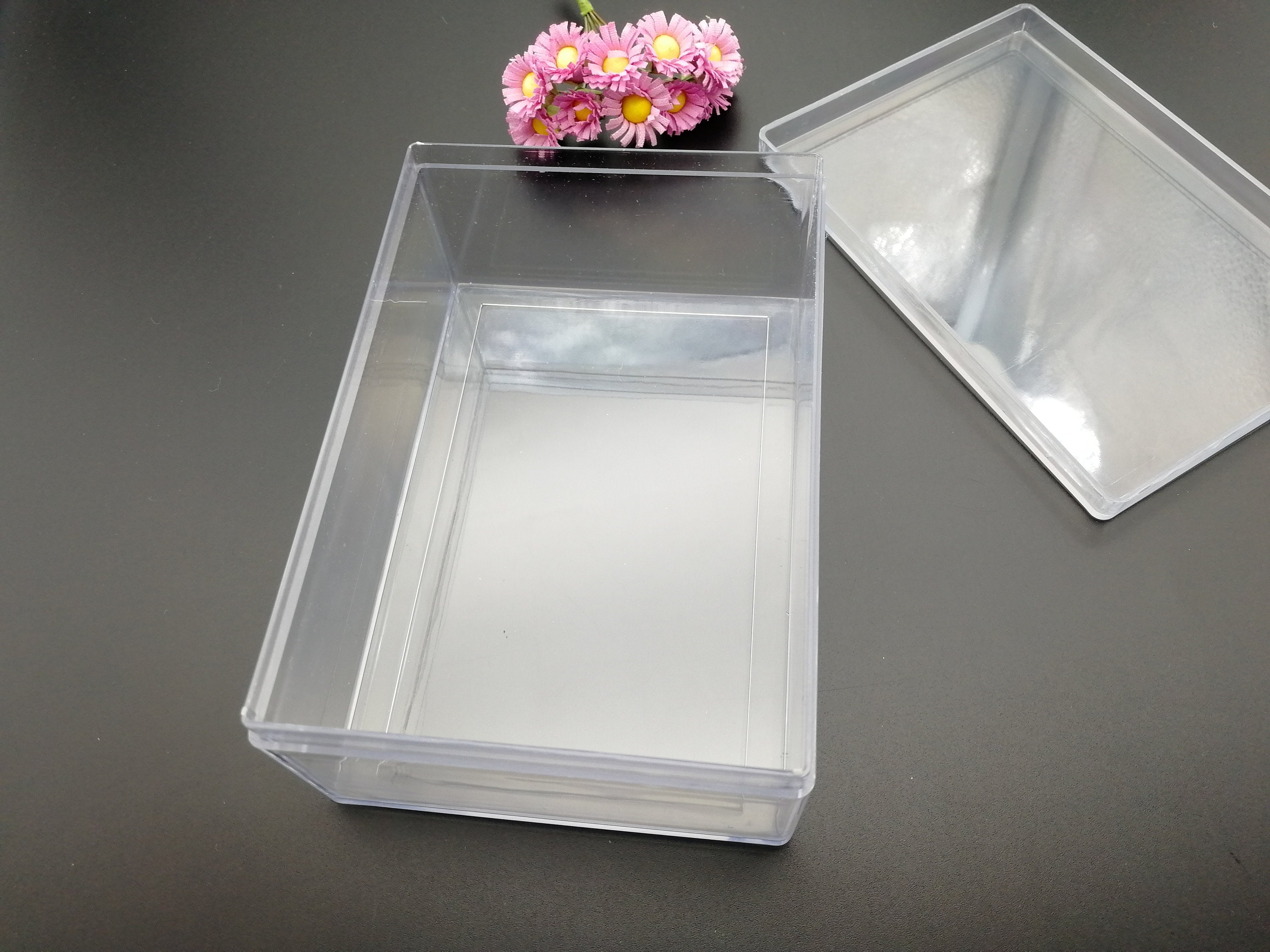 2 Pieces 130x90x50mm Rectangle Shape Clear PS Plastic Box - Etsy