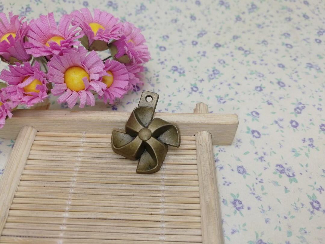 6/20 Pieces Metal Pinwheel Windmill Pendant Necklace Earring Keychain ...