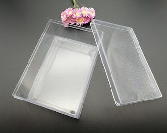 2pieces 130mmx90mmx50mmheight Rectangle Clear Ps Box,transparent Ps Box ...