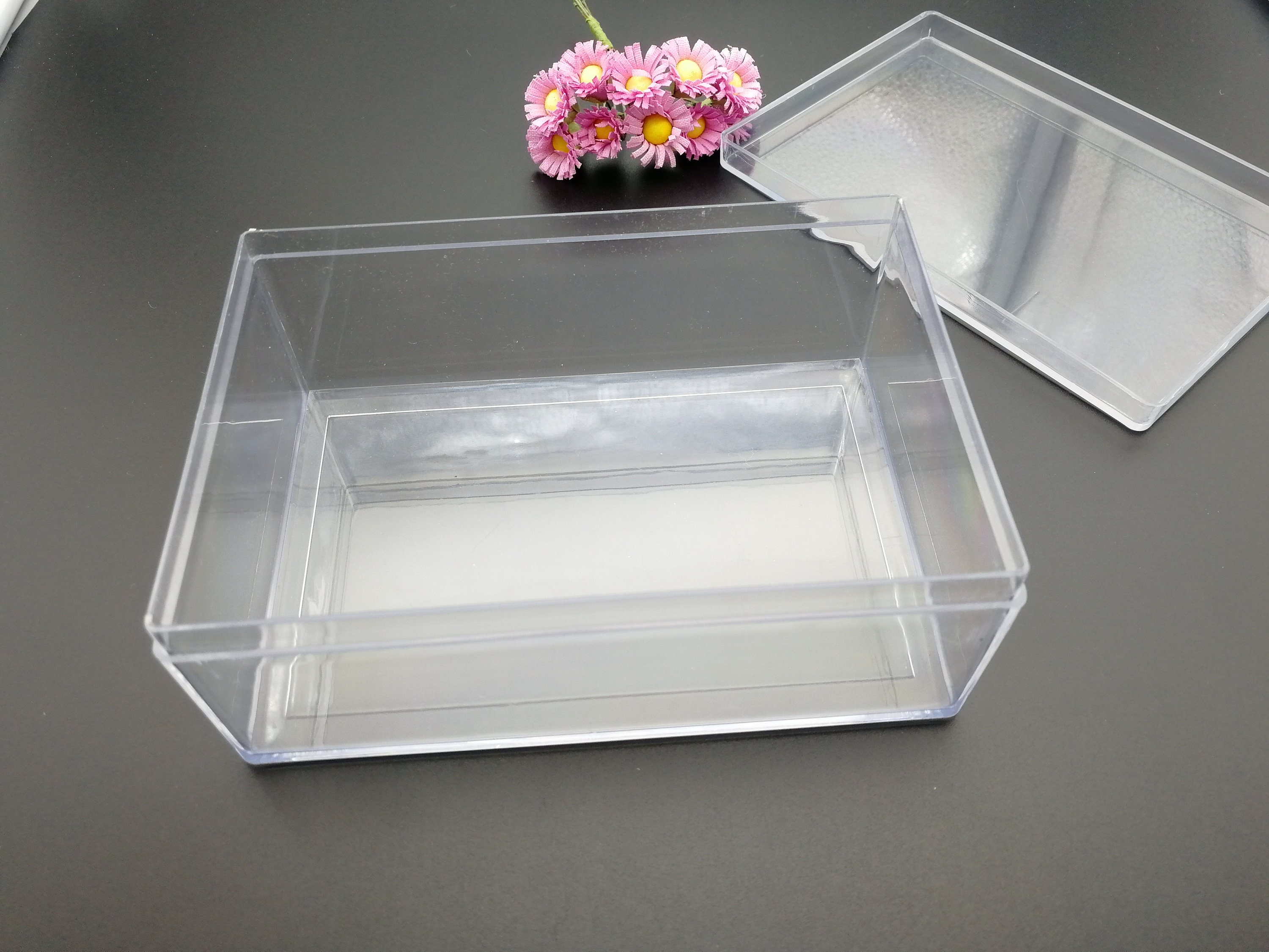 2 Pieces 130x90x50mm Rectangle Shape Clear PS Plastic Box - Etsy