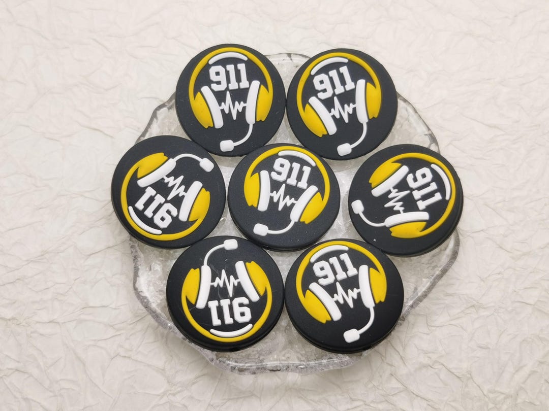 Silicone Bead 911 Dispatcher Headphones Focal Bead for Pen Bracelet ...
