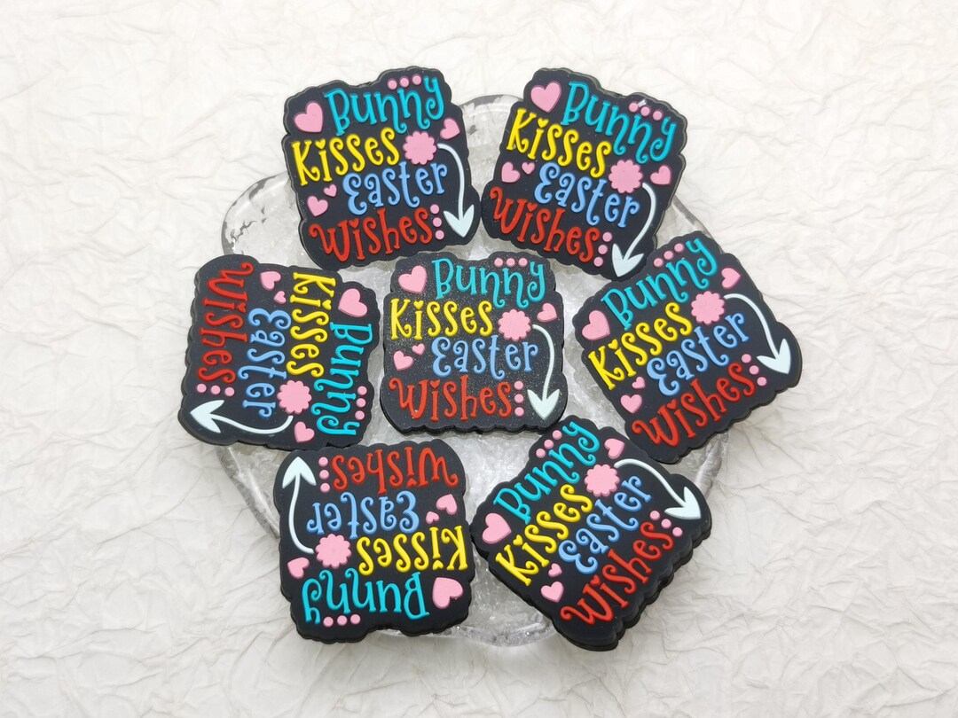 Silicone Bead Bunny Kisses Easter Wishes Focal Bead for Pen Bracelet ...