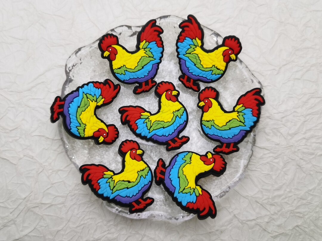 Silicone Bead Rooster Cock Chicken Chick Focal Bead for Pen Bracelet ...