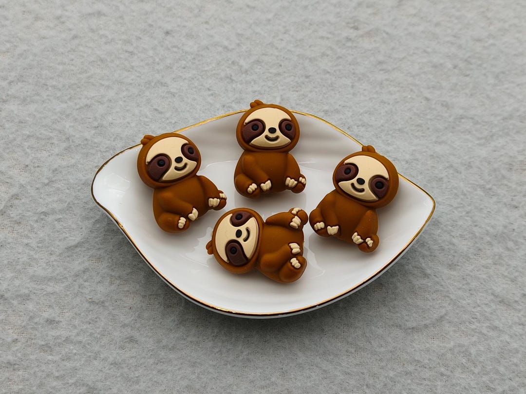 Silicone Bead 3D Sloth Focal Bead DIY Charm Pen Finding BS2173 - Etsy