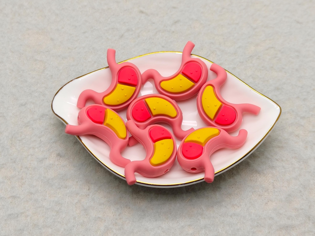 Silicone Bead 3D Internal Organs Stomach Focal Bead DIY Charm Pen ...
