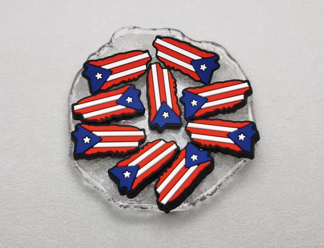 Silicone Bead American USA Flag Map Focal Bead for Pen Bracelet ...