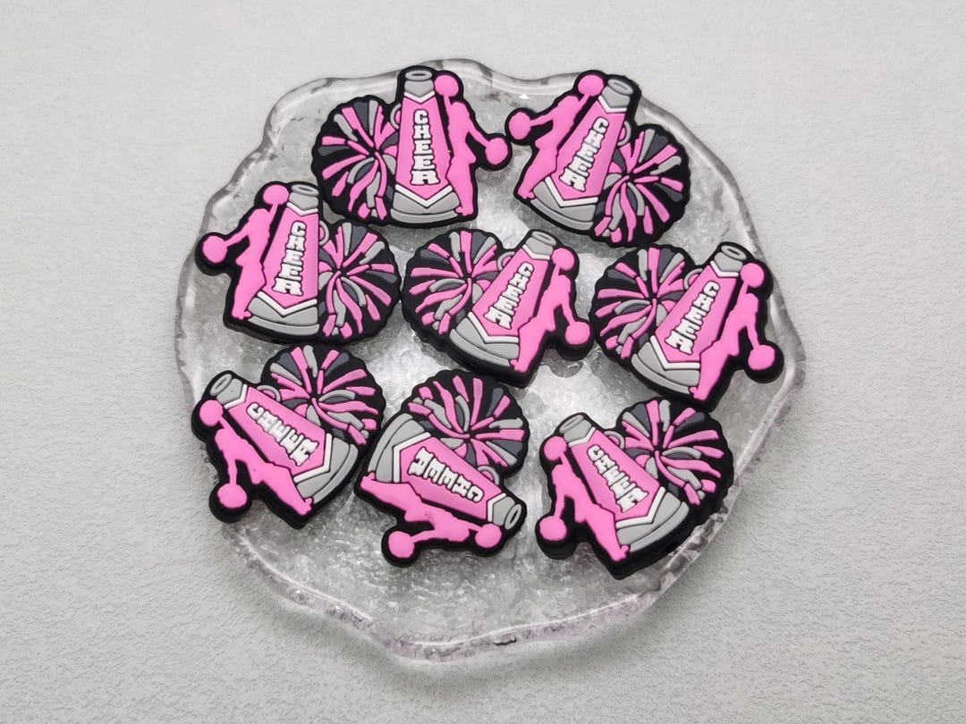 Silicone Bead Cheer Cheering Squad Cheerleaders Focal Bead DIY Charm ...