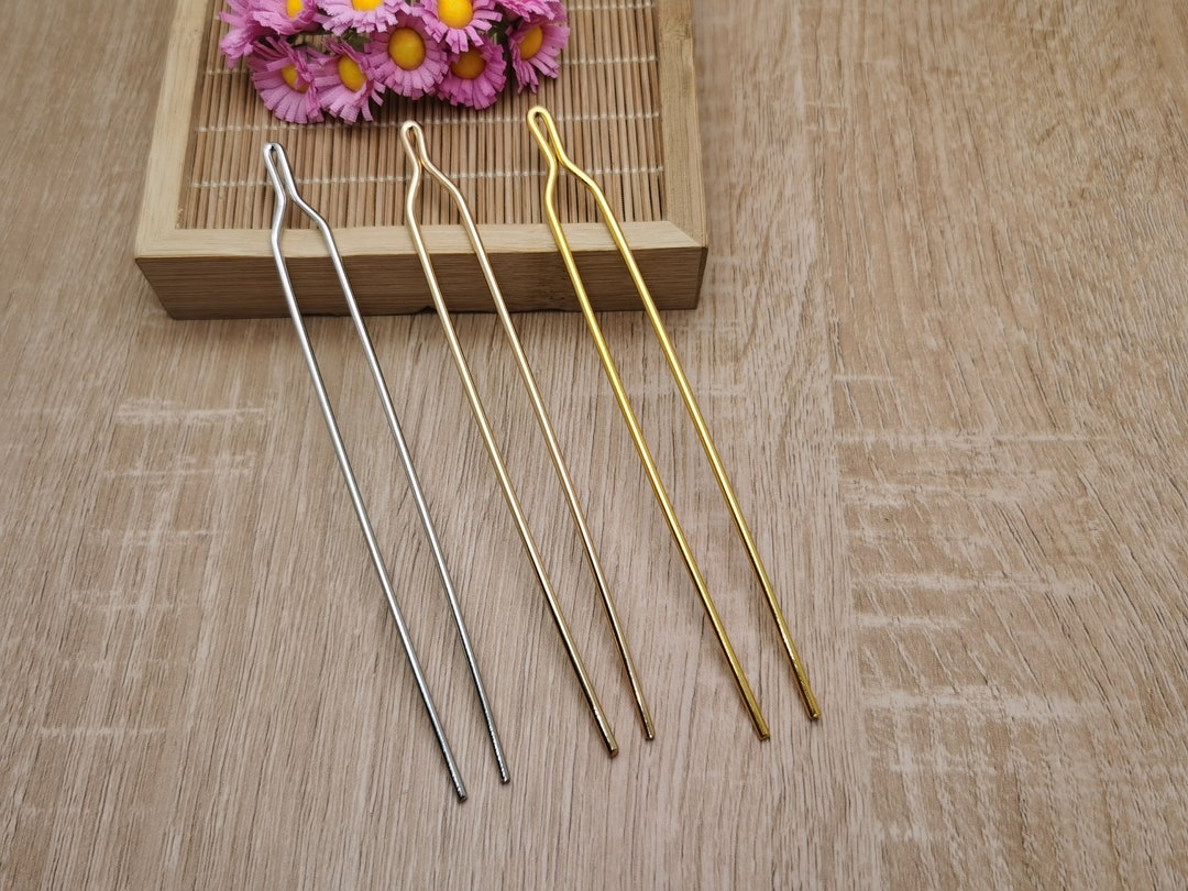 Metal U Shape Hair Fork Pin Clip Headband Blank , Hairpin Hair Head ...