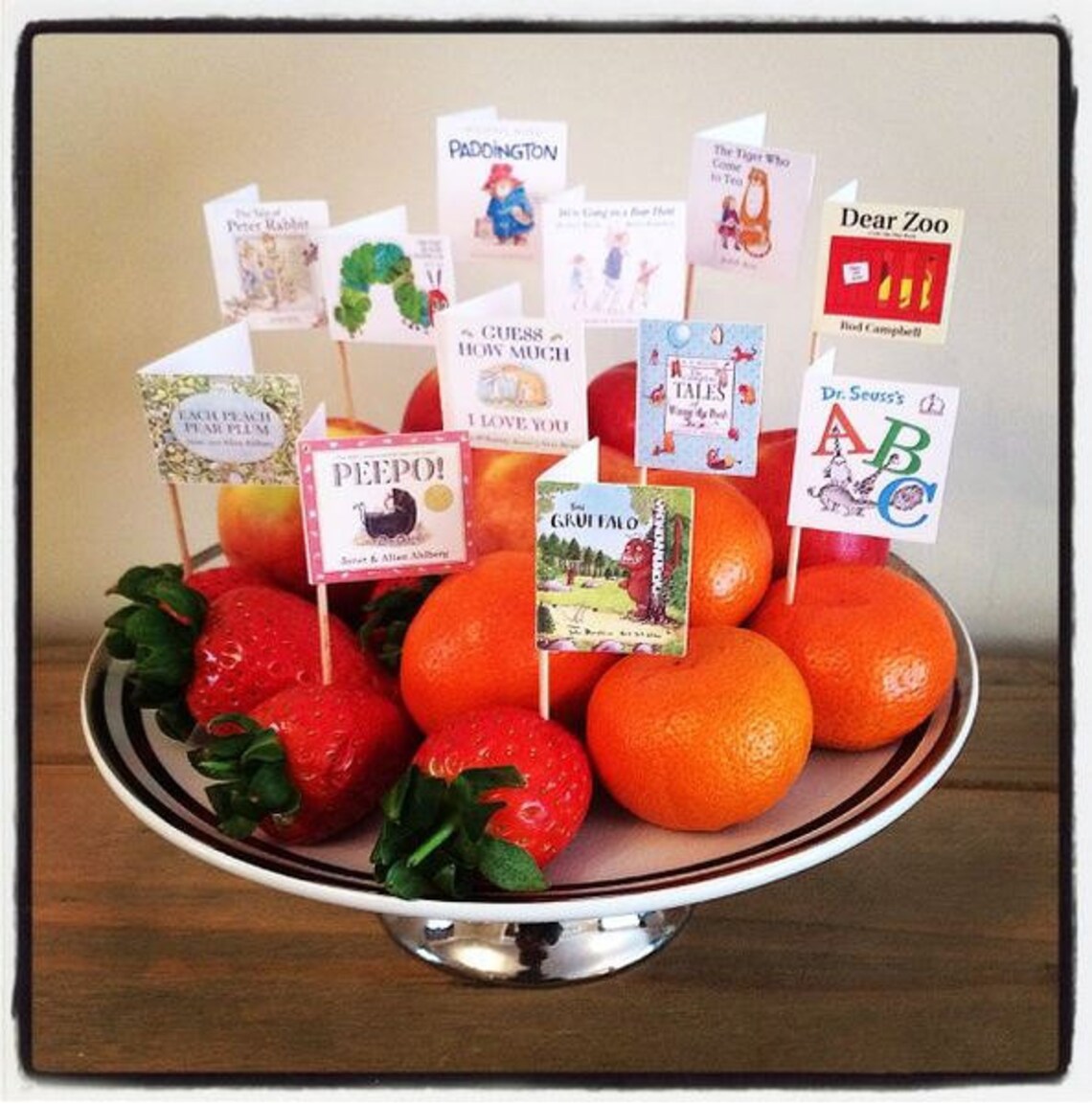 BOOK CAKE TOPPERS Cupcake Flag Child Boy Girl Birthday - Etsy