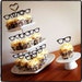 CAKE TOPPER GLASSES Geek Specs Design Cup Cake Flag Food Pick Birthday ...