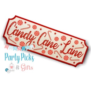 Candy Cane Lane Sign, Christmas Signs, Candy Cane Sign, Christmas Front ...