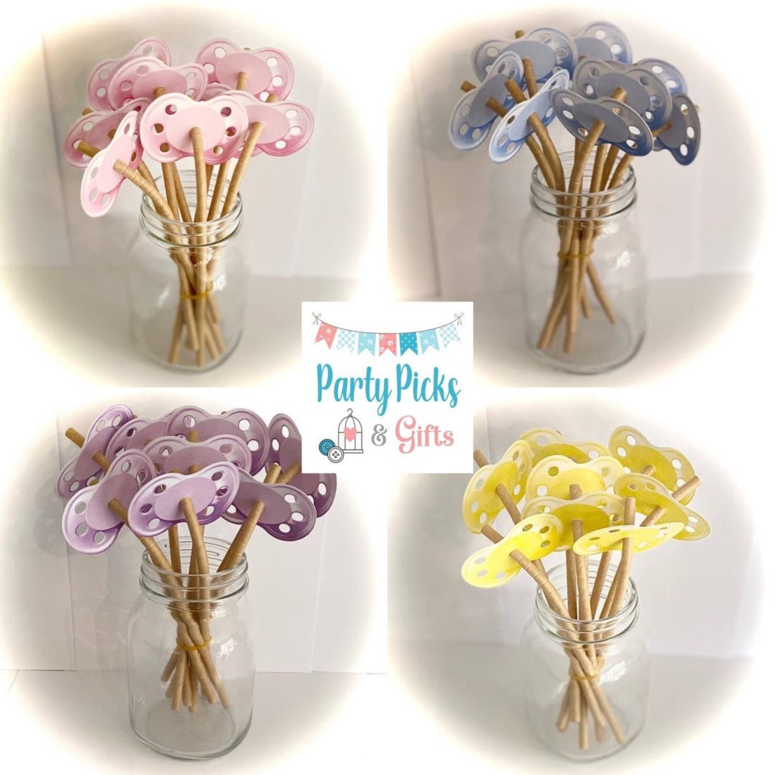 BABY SHOWER STRAWS, Gender Reveal, Dummy Effect Design, Boy, Girl ...