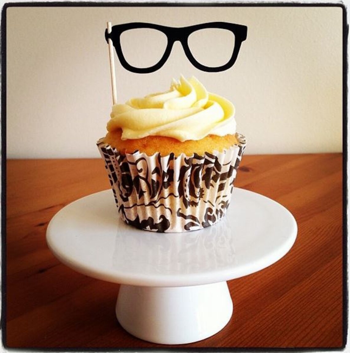 CAKE TOPPER GLASSES | Geek Specs Design | Cup Cake Flag | Food Pick ...