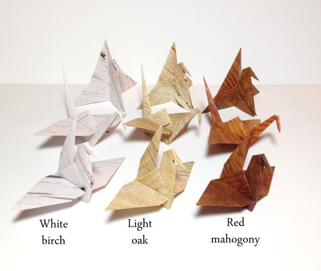 Origami Place Card Holders, Origami Table Decorations, Wood Patterned ...