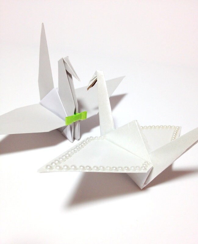 Wedding Cake Toppers Origami Cake Toppers Small Bride & | Etsy