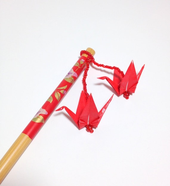 Japanese Origami Hair Stick Origami Earrings Custom Order - Etsy