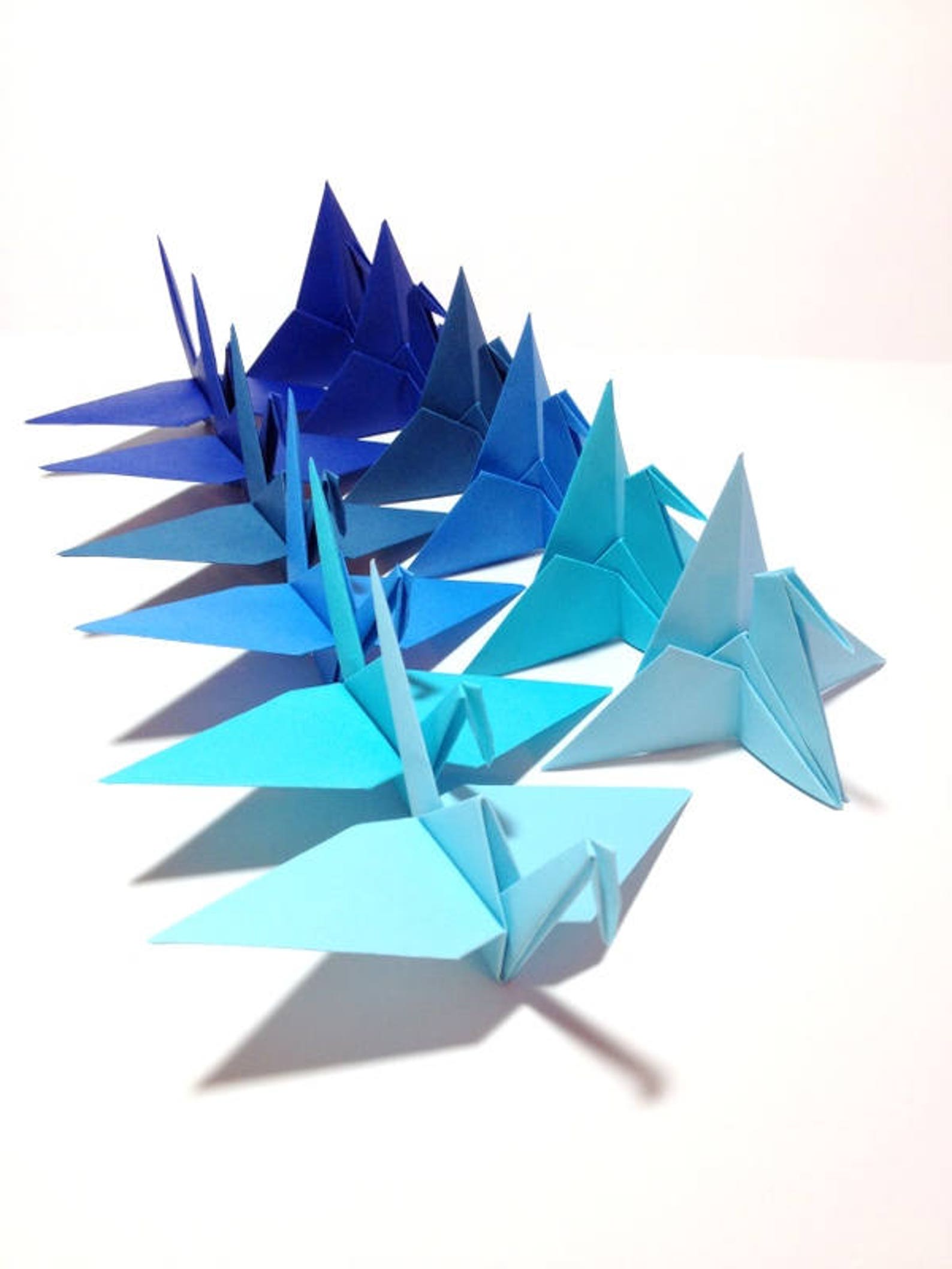 Ombre Blue Origami Cranes Nautical Blue Origami Cranes - Etsy