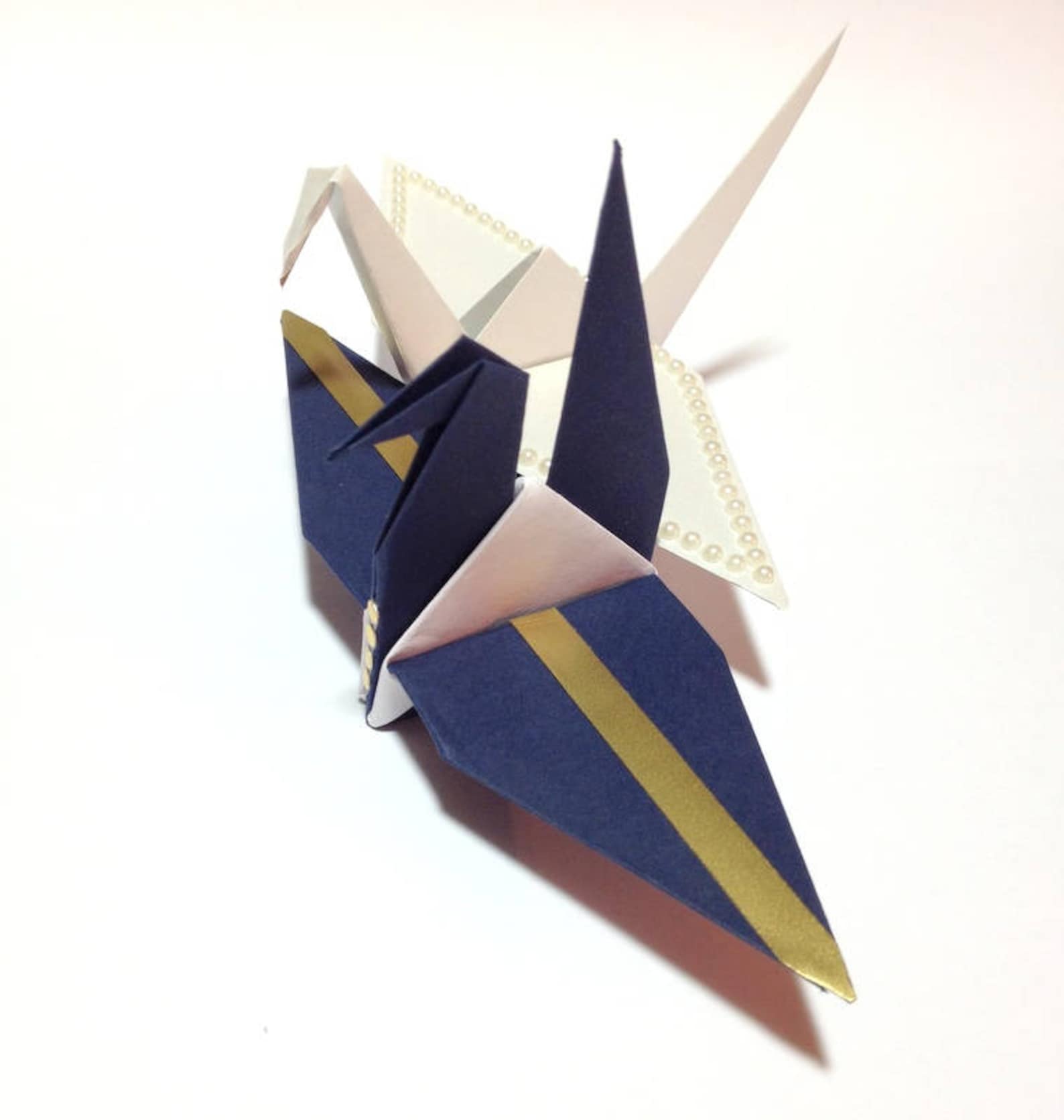 Small Military Bride and Groom Origami Crane Cake Topper | Etsy